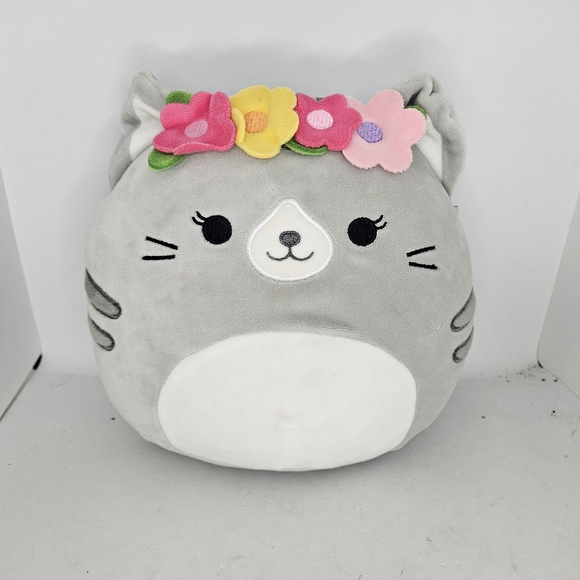 Squishmallows | Toys | Tally The Gray Tabby Cat Flower Crown Plush 8 ...